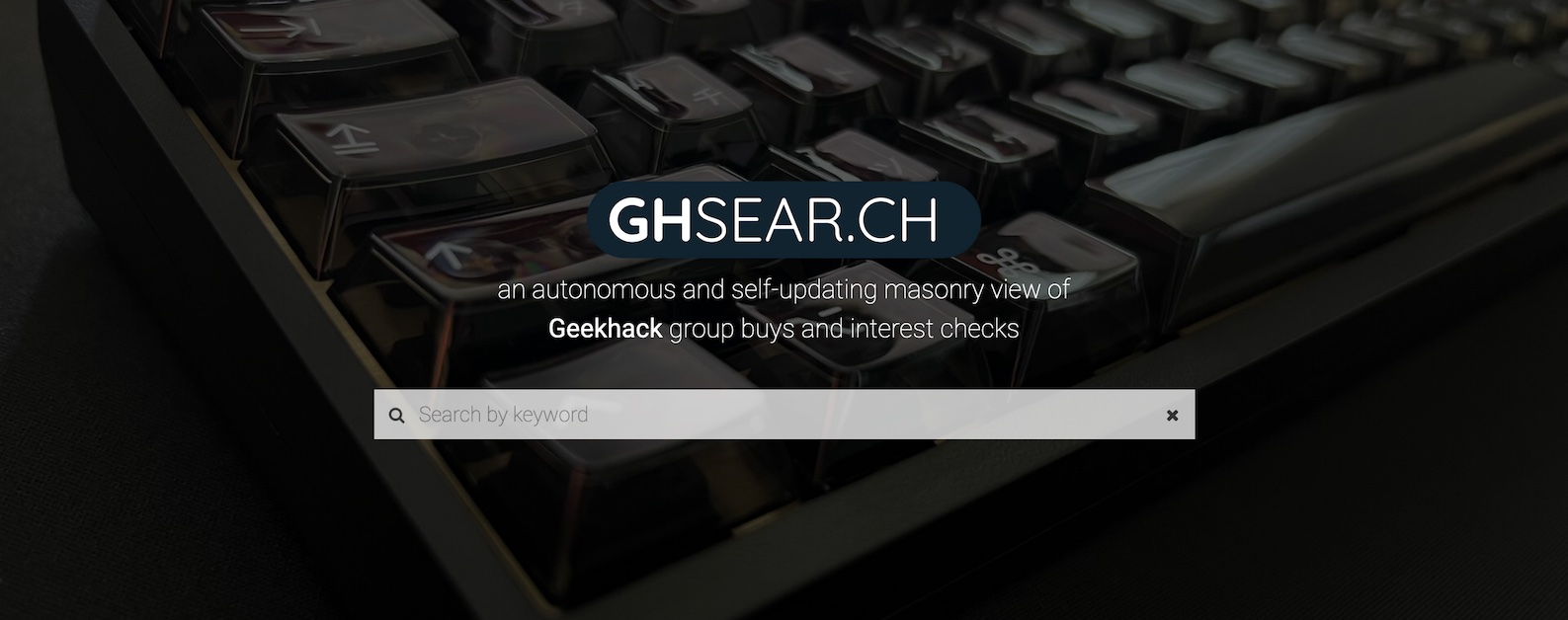 GHSEARCH x Geekhack Group Buys, Preorders, and Interest Checks